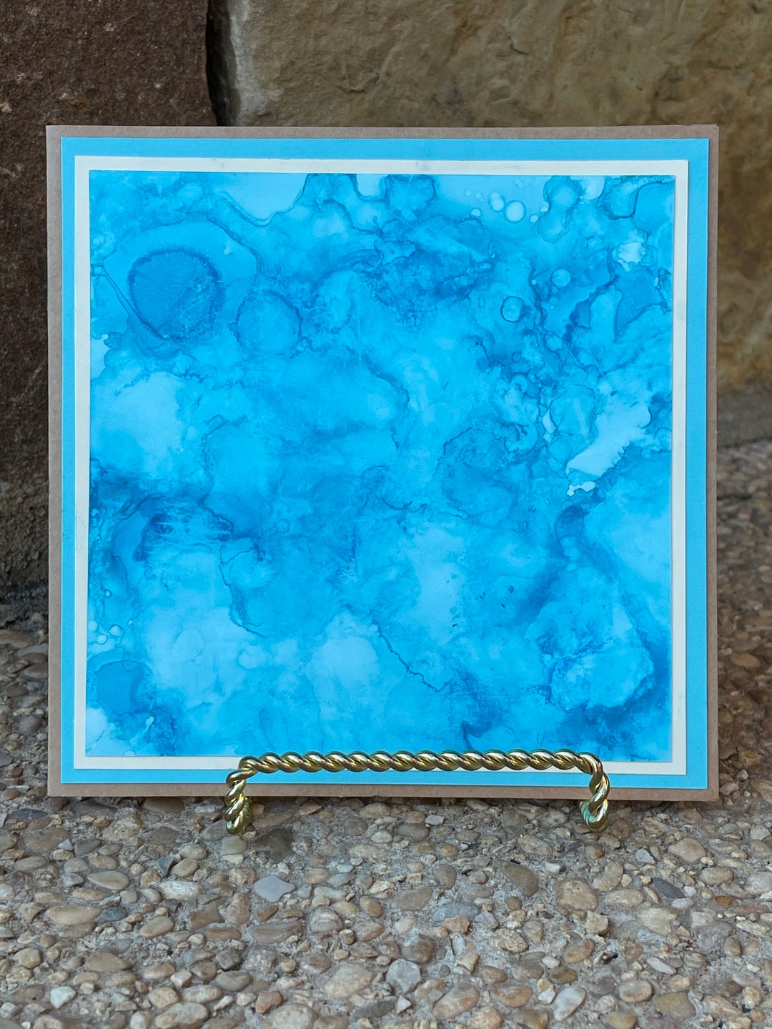 Original Art Greeting Card Using Alcohol Inks All Occasion Card Blank ...