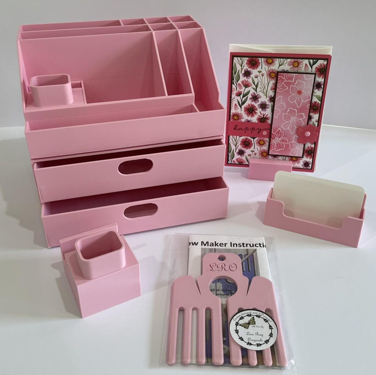 Acrylic Stamp Block Organizer Block Storage Caddy Gift for Stamp ...
