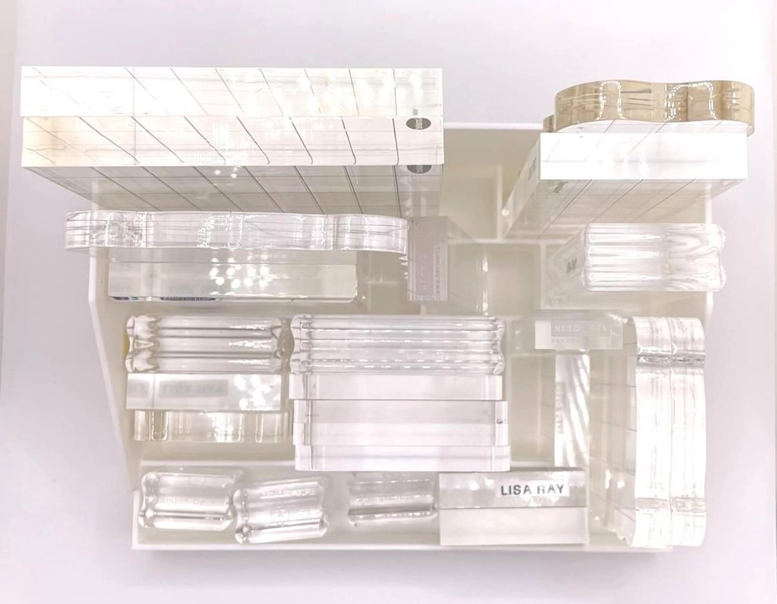 Acrylic Stamp Block Organizer Block Storage Caddy Gift for Stamp ...