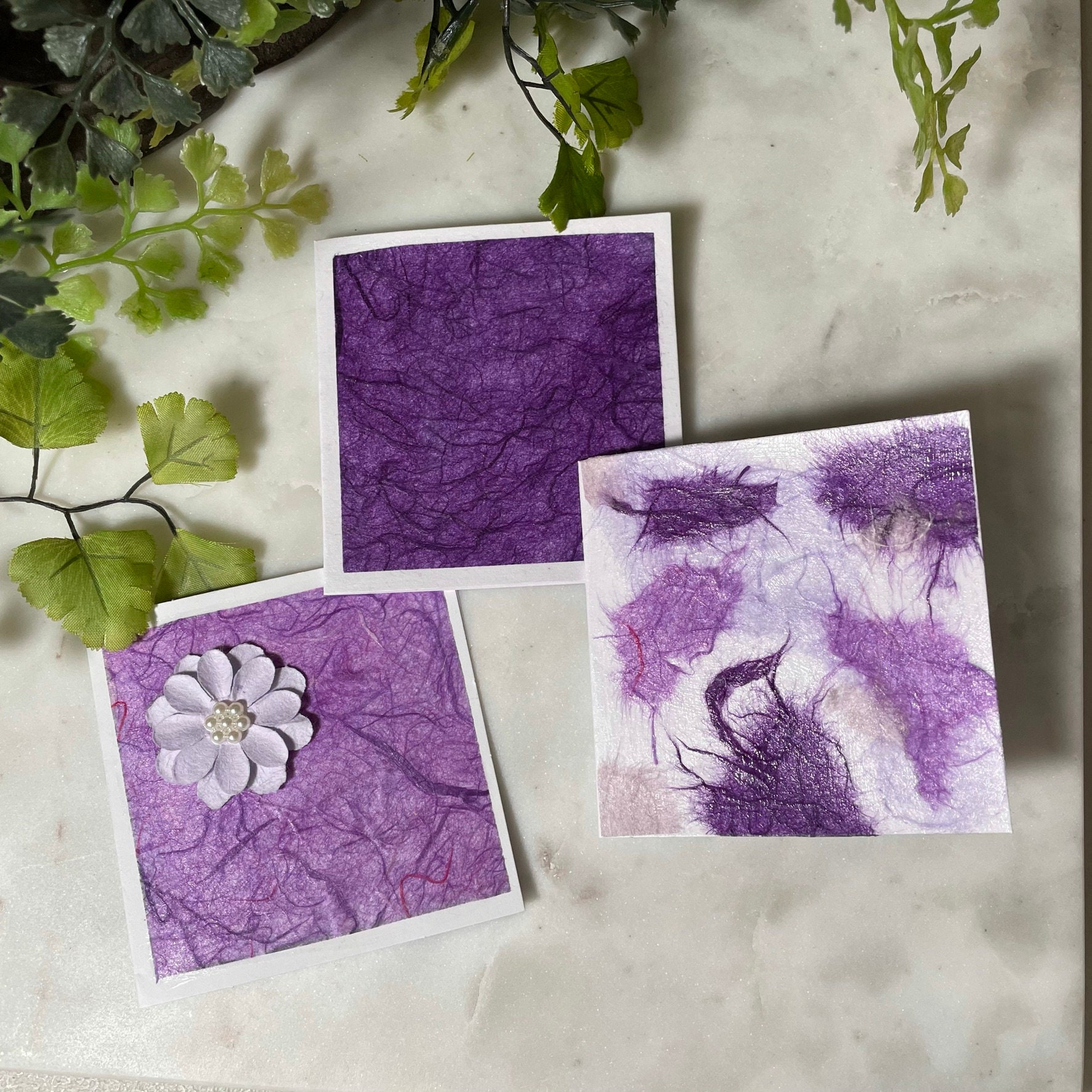 Handmade Original Art Greeting Cards Using Collage & Mixed Media - Set ...