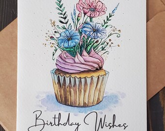 Handmade Greeting Card for Birthday, Birthday Card - Etsy