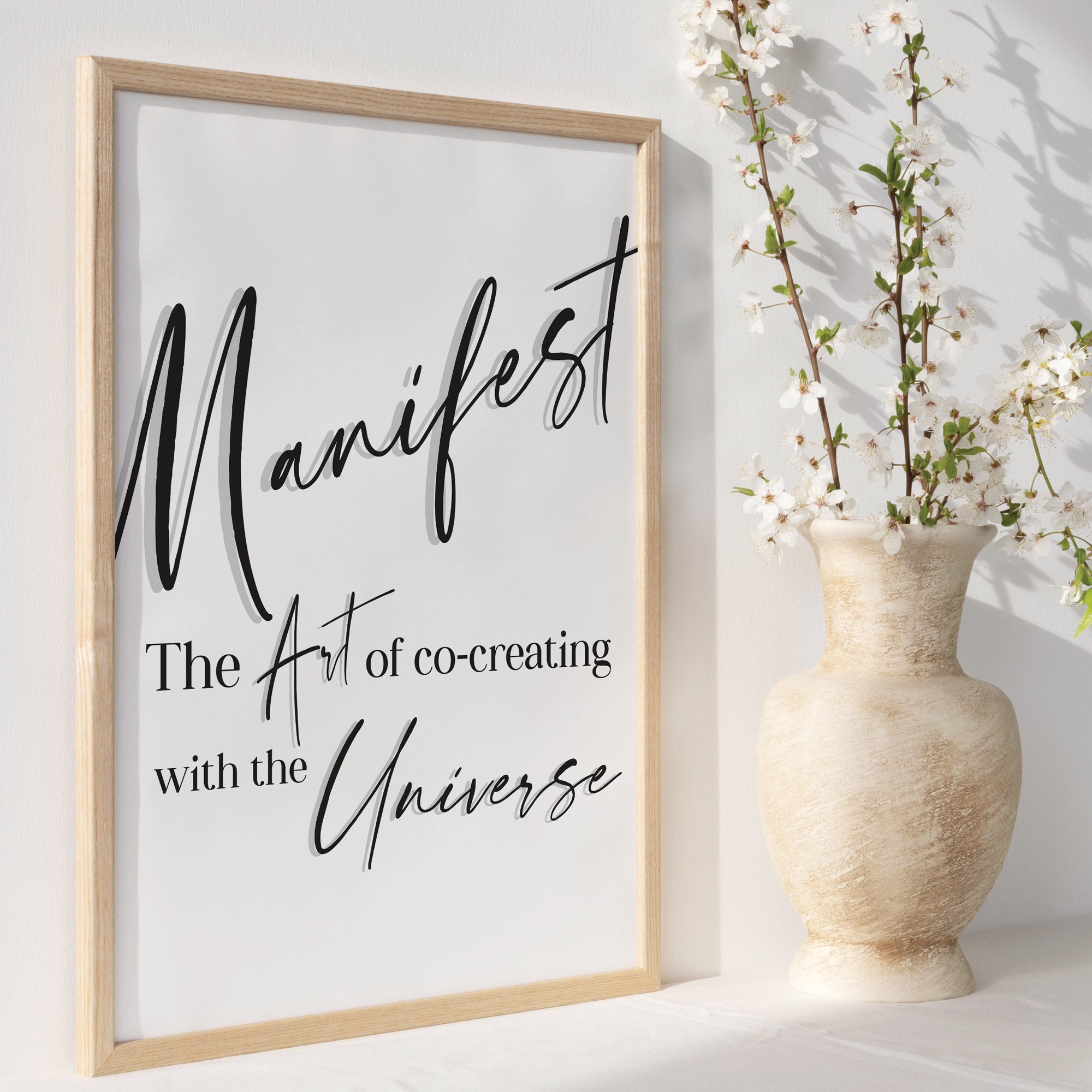 Manifest Quote Print Art INSTANT Download, Modern Wall Art, Law of ...