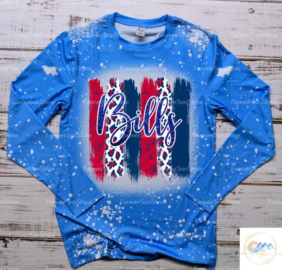 Distressed Bills Long Sleeve Bleach Shirt - Etsy