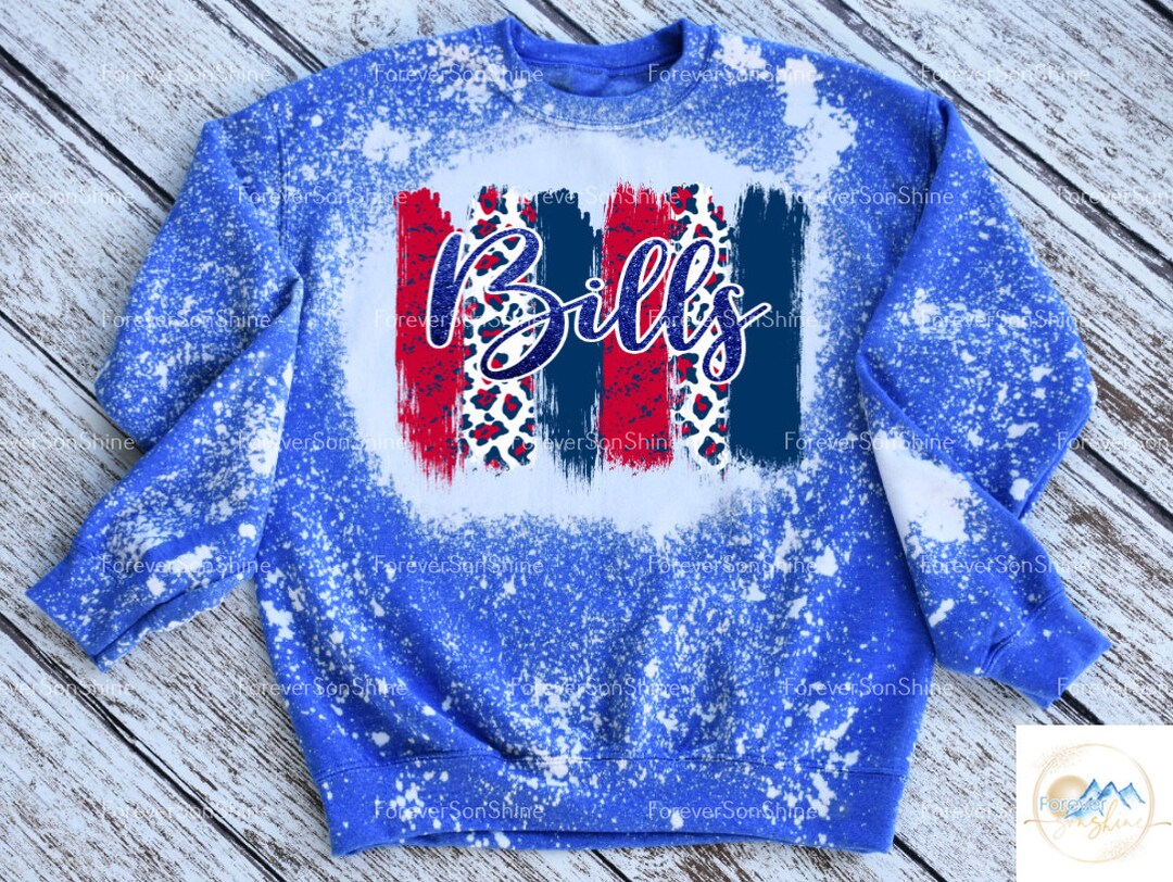 Distressed Bills Bleach Sweater - Etsy