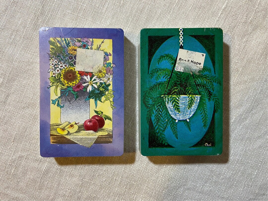Vintage 1970s Playing Cards Sealed Deck FERN or STILL LIFE Flower ...