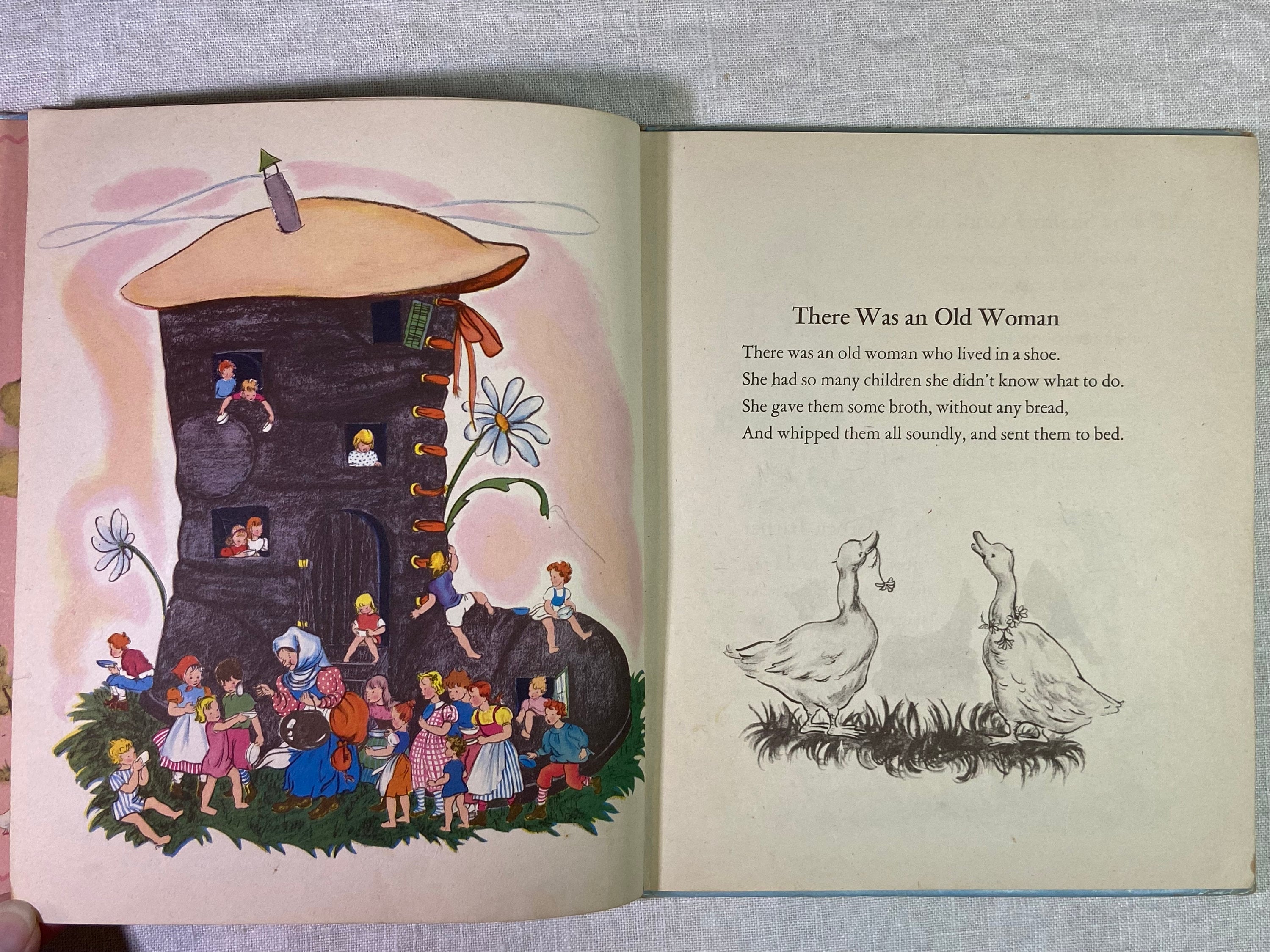 1940 MOTHER GOOSE A Random House Book Illustrated by Pelagie Doane ...