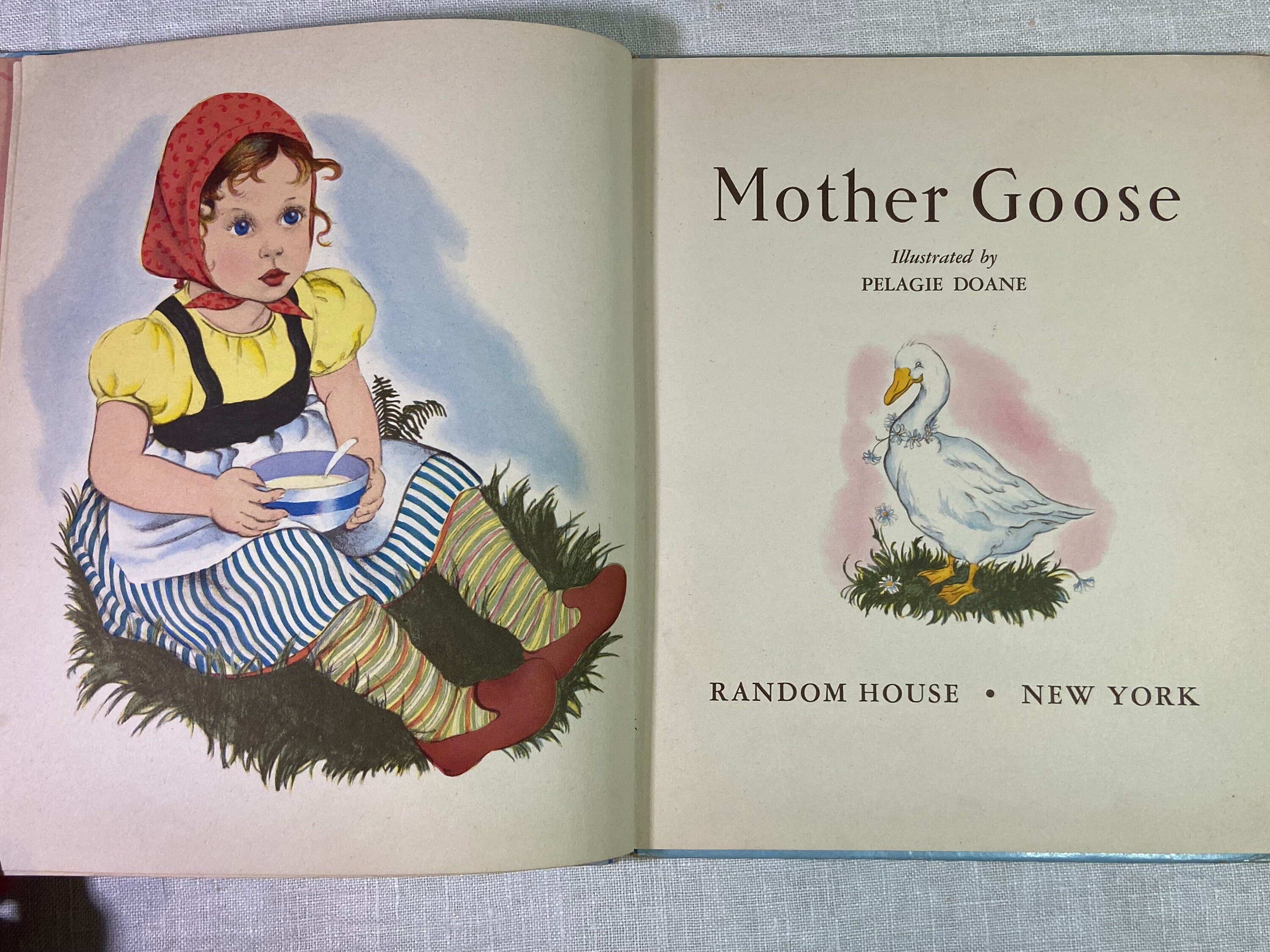 1940 MOTHER GOOSE A Random House Book Illustrated by Pelagie Doane ...