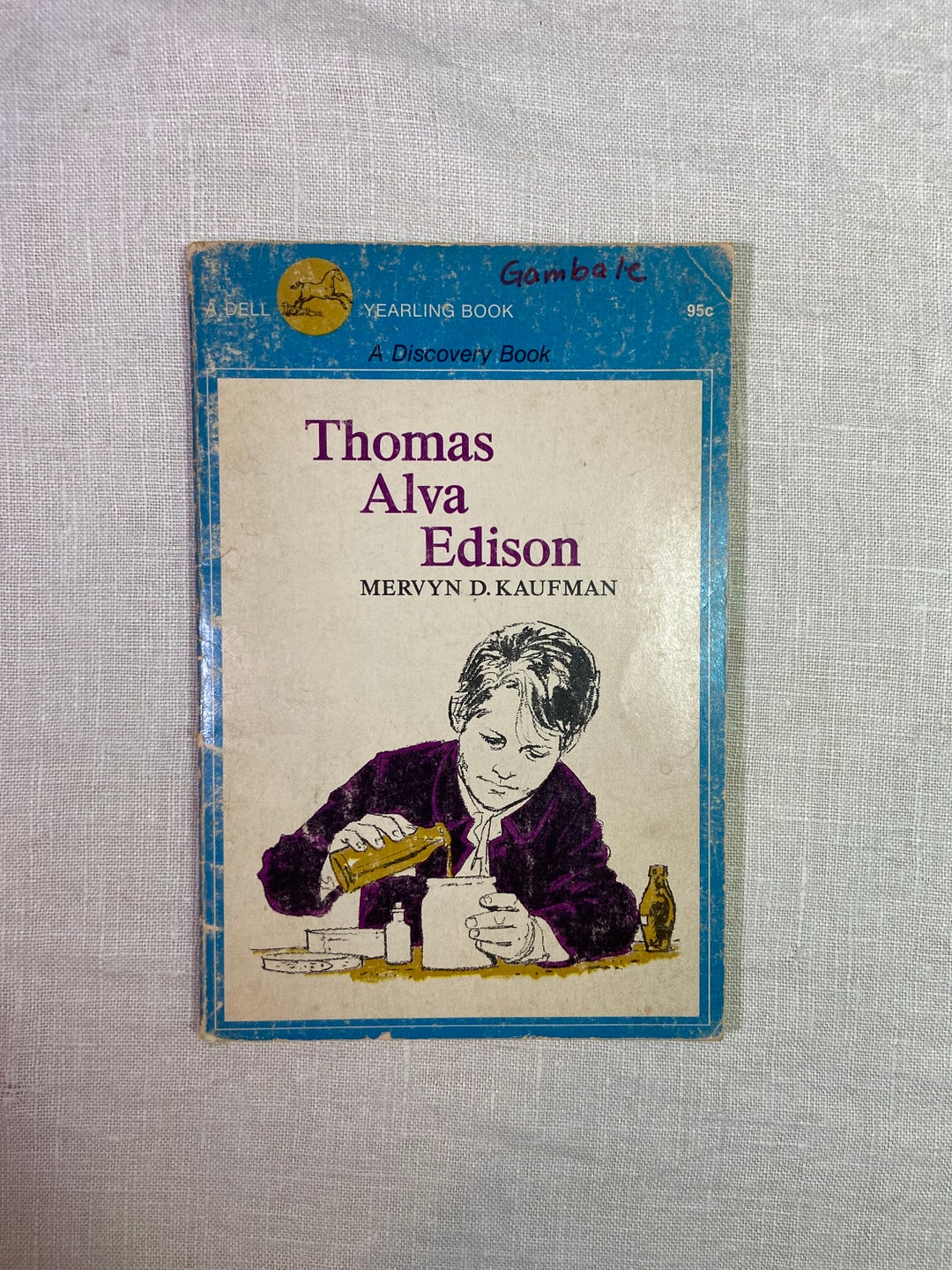 1970s Thomas Alva Edison by Mervyn D Kaufman Softcover Yearling ...
