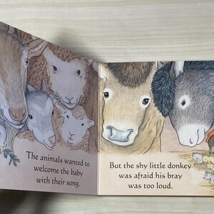 The Donkey’s Christmas Song Nativity Nancy Tafuri Children’s Board Book ...