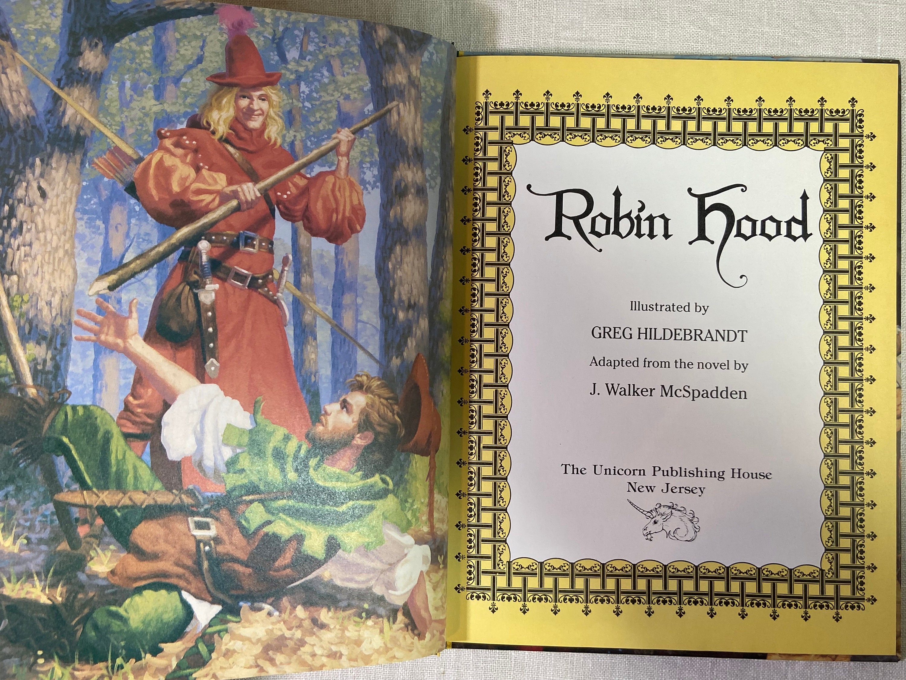 ROBIN HOOD Illustrated by Greg Hildebrandt Unicorn Publishing Childrens ...