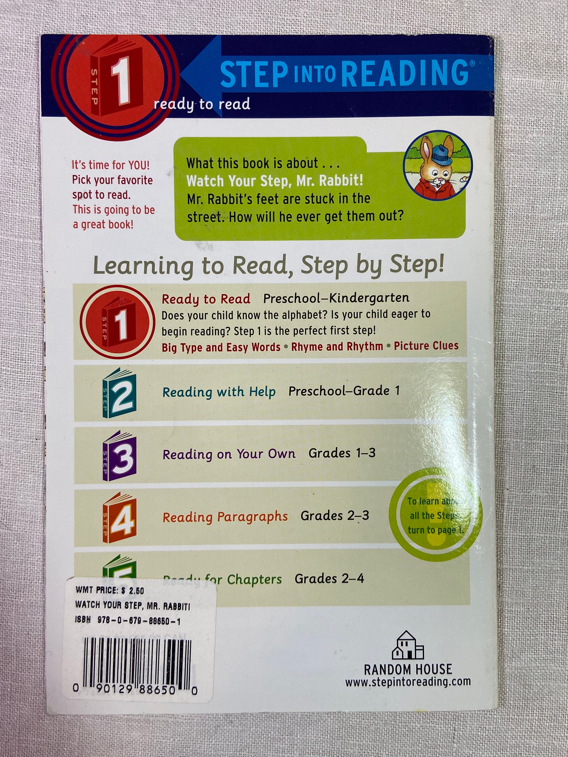Reader Watch Your Step, Mr. Rabbit! Richard Scarry Step Into Reading ...