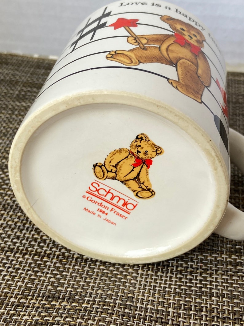 1980s Mug Gordon Fraser Musical Teddy Bear Love is A Happy - Etsy