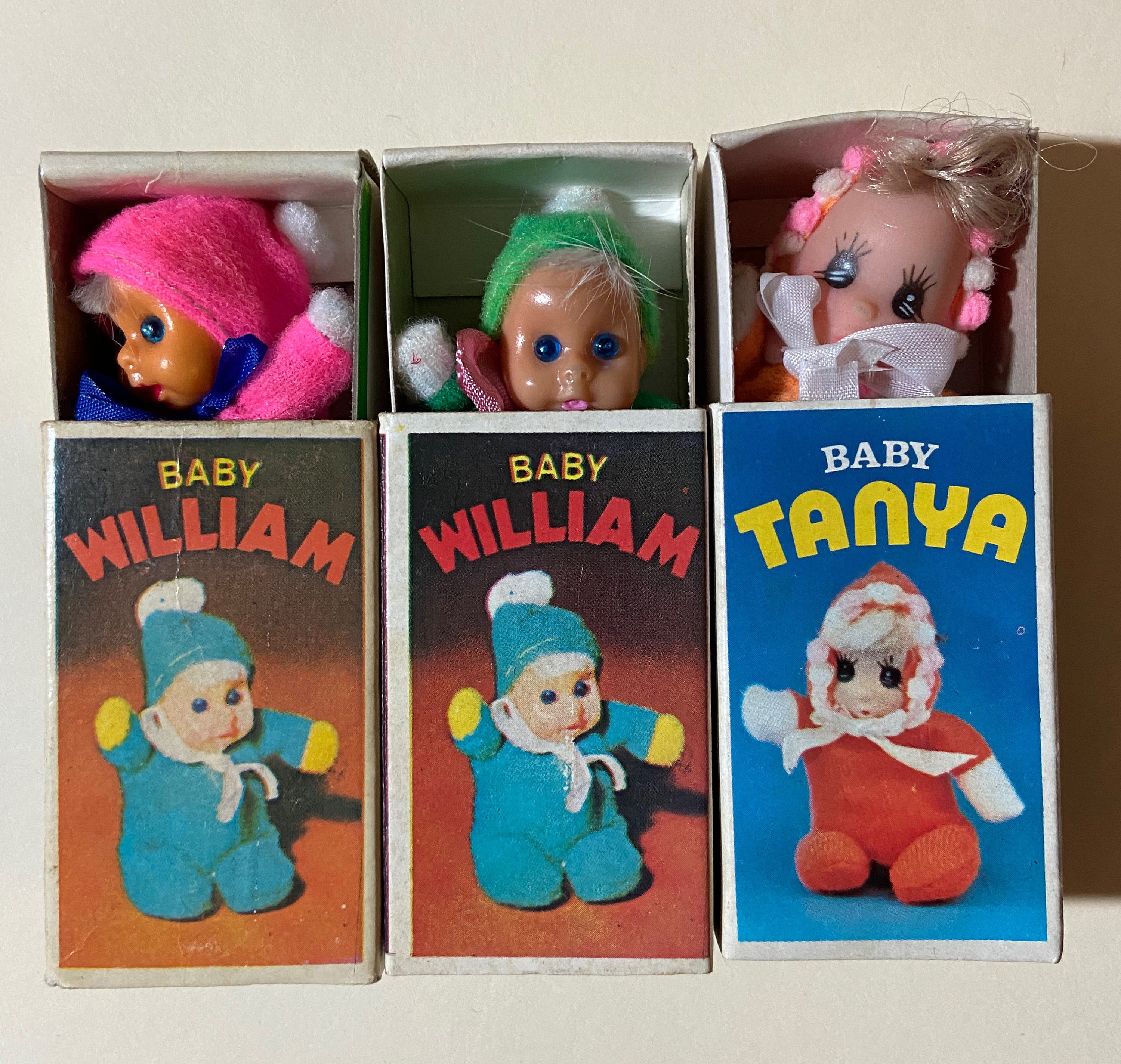 Matchbox Doll BABY WILLIAM or TANYA 3 Vintage 1970s Tiny Beanie Hong ...