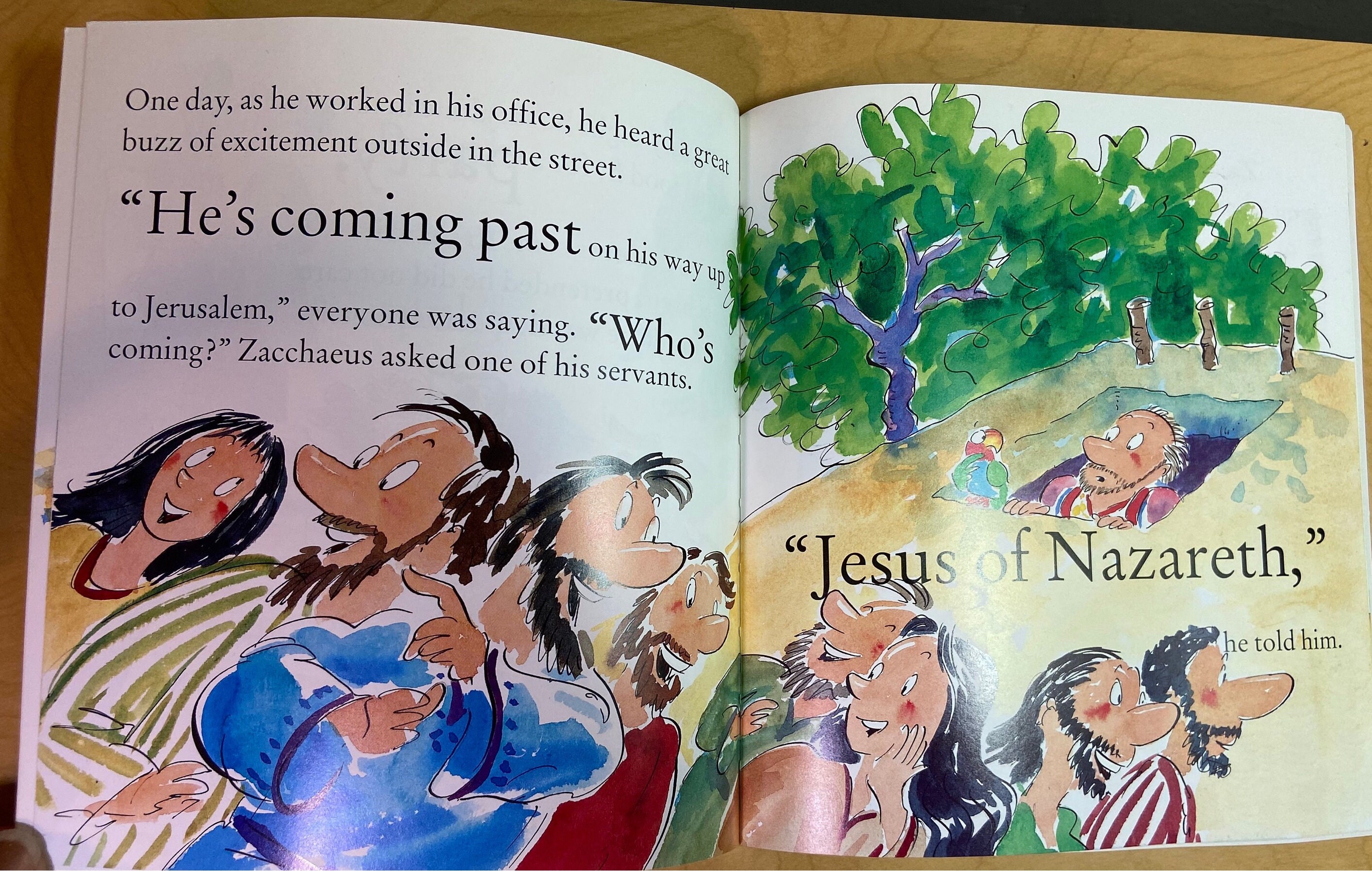 1990s ZACCHAEUS Children’s Illustrated Bible Story the Man Who Was Not ...