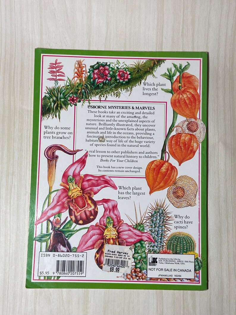 Mysteries & Marvels of Plant Life Children’s Usborne Book 80s ...