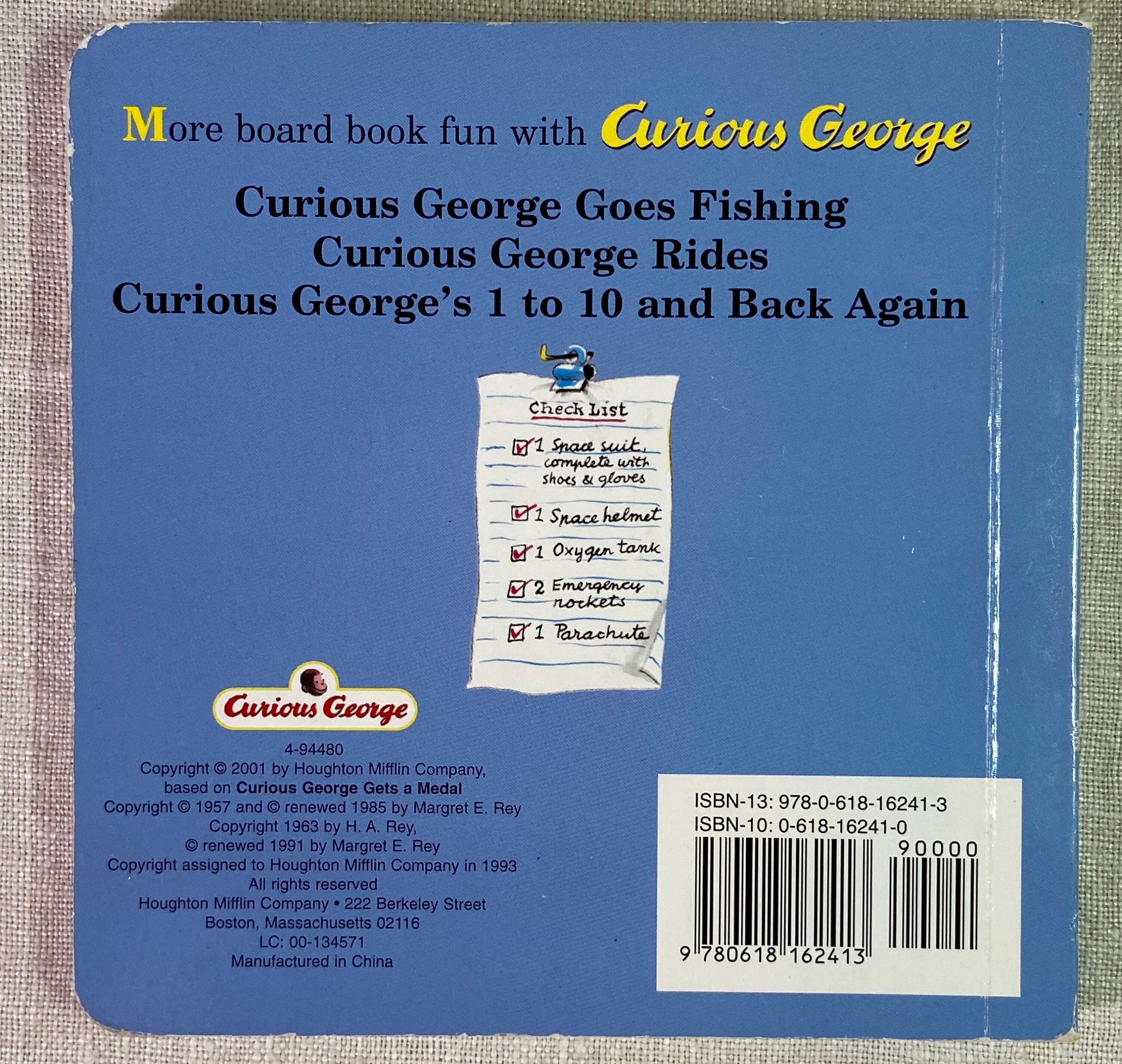 Curious George and the Rocket Board Book Illustrated Children’s 2001 H ...