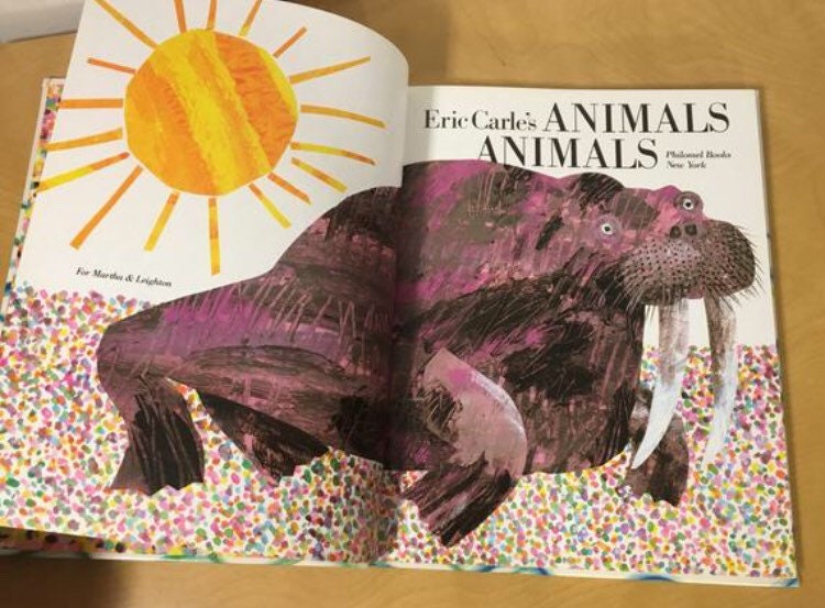 Eric Carle ANIMALS ANIMALS Childrens Book 1989 Illustrated Hardcover ...
