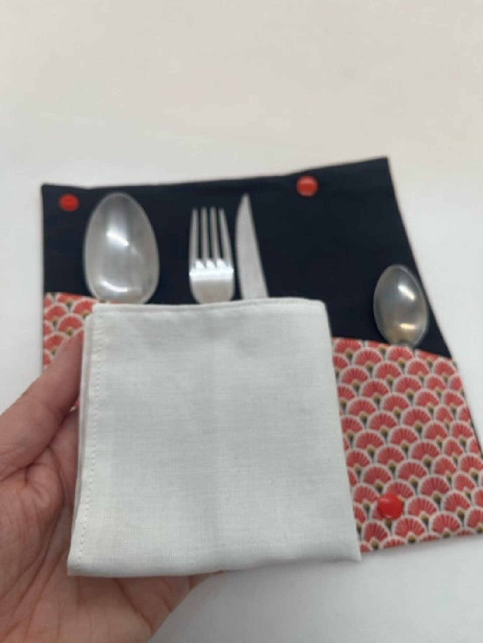 Cutlery Pouch, Red Cutlery Holder, Waterproof Travel Case, Picnic ...