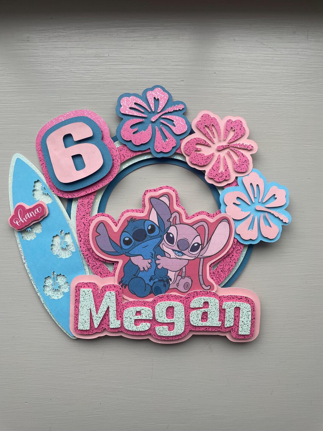 Stitch Cake Topper | Stitch and Angel Cake Topper | Experiment 626 Cake ...