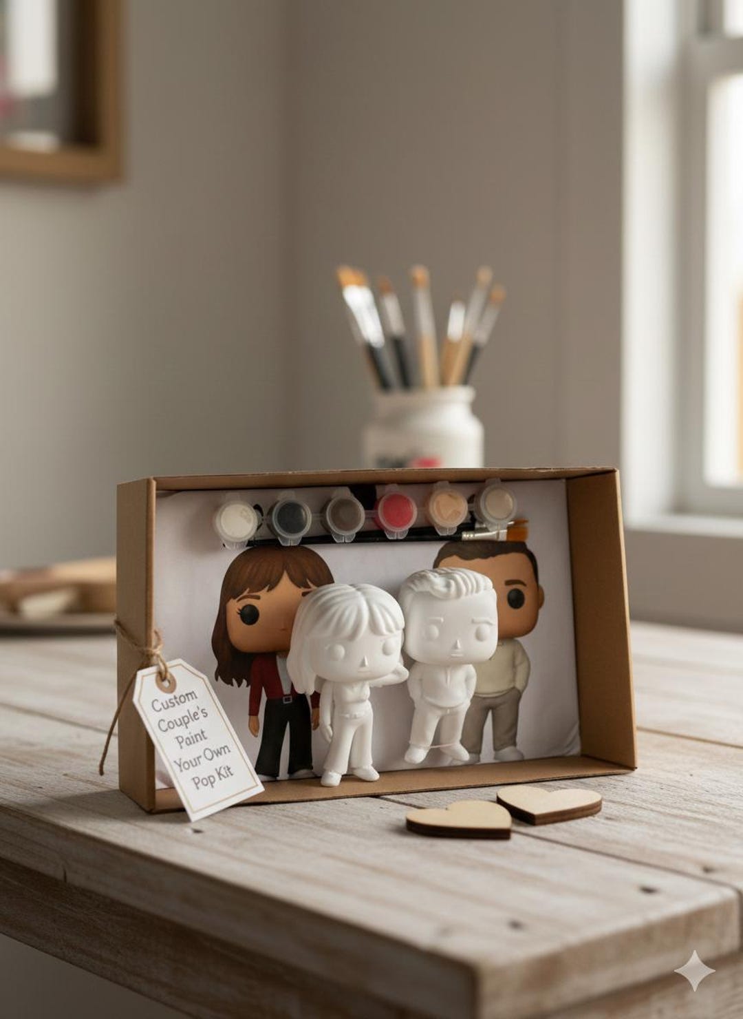 Personalized Couple Painting Kit | Custom DIY Funko Style Figures ...