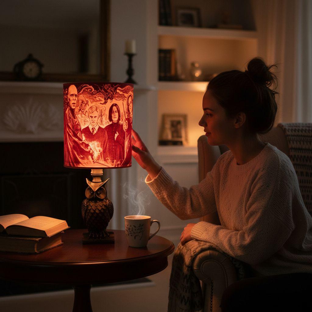 Harry Potter Silhouette Lampshade Hedwig Owl Lamp Potterhead Light ...