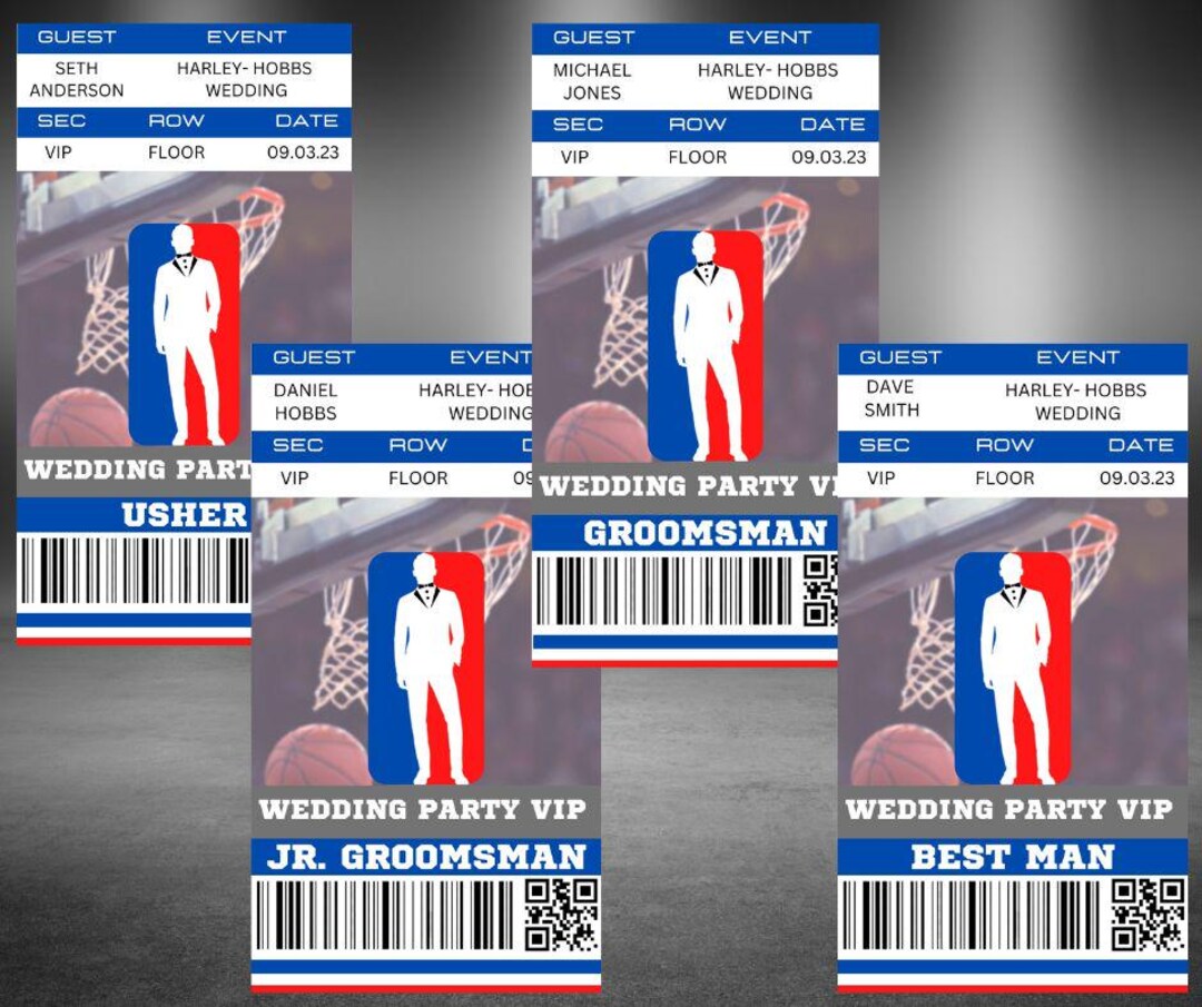 Basketball Groomsmen Proposal Ticket – Groomsmen Proposal Idea for ...