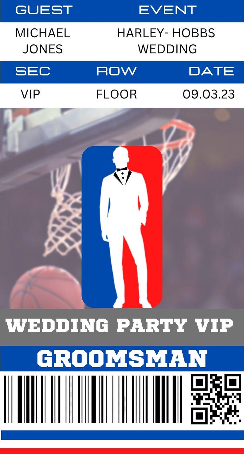Basketball Groomsmen Proposal Ticket – Groomsmen Proposal Idea for ...