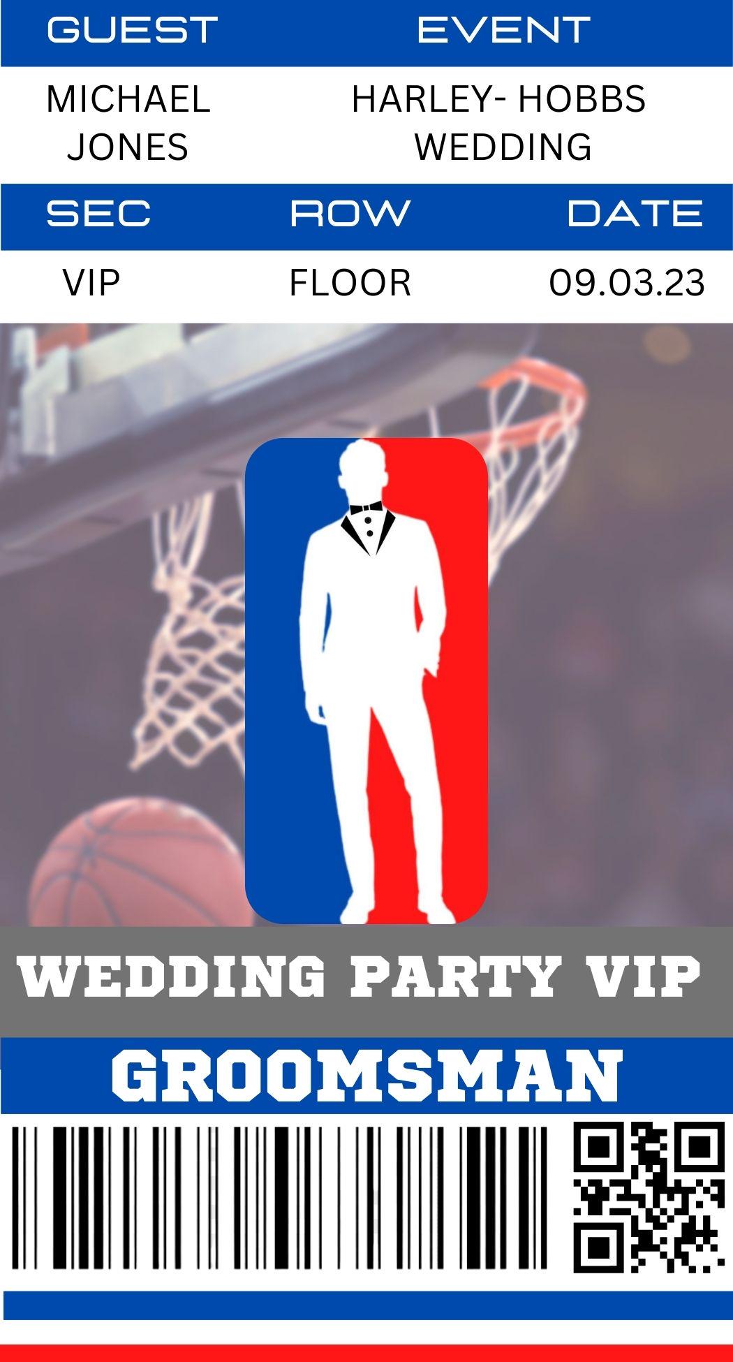 Basketball Groomsmen Proposal Ticket – Groomsmen Proposal Idea for ...