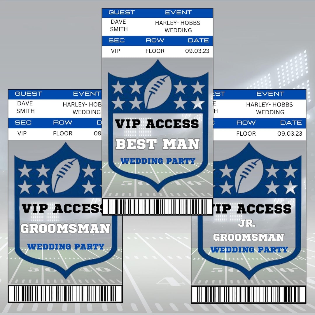 Football Groomsmen Proposal Ticket – Unique Groomsmen Invite for ...
