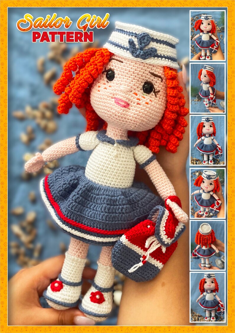 CROCHET PATTERN: Sailor Girl english - Etsy