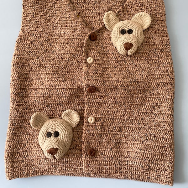 Teddy Bear Vest - Etsy