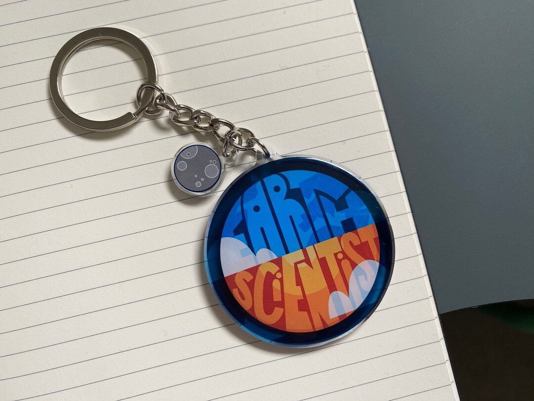 Earth Scientist Keyring Geology / Earth / Planet / Keychain / Moon ...