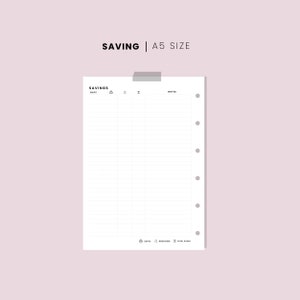 Printable Savings Account Sheet, Personal Savings Tracker, Financial ...