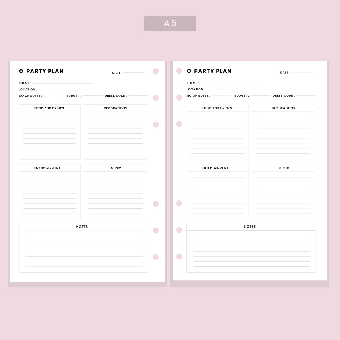 Event Planner Printable, Party Planner, Event Organizer, Birthday ...