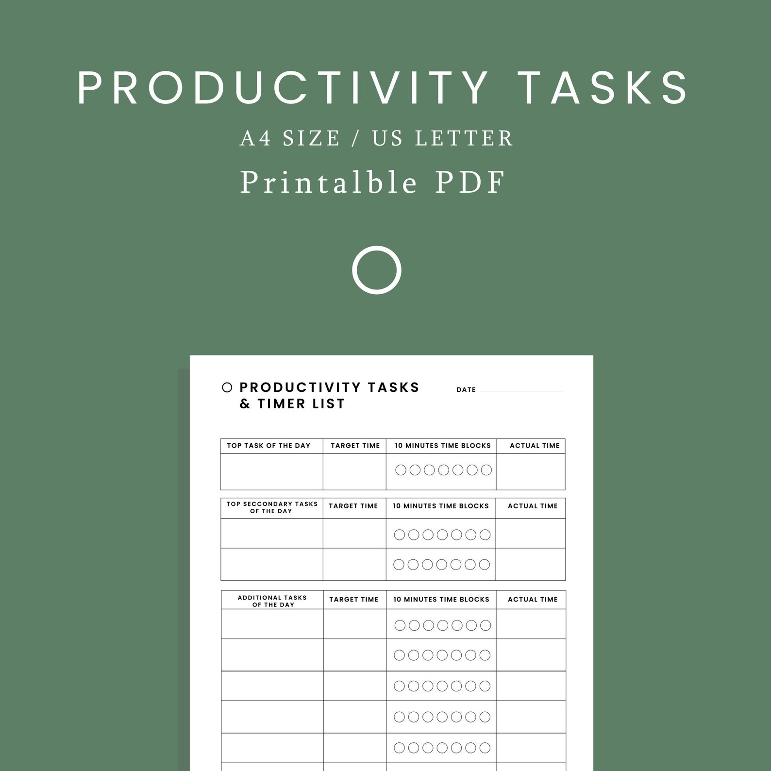 Printable Productivity Time Manager | Priority Task To-do List ...