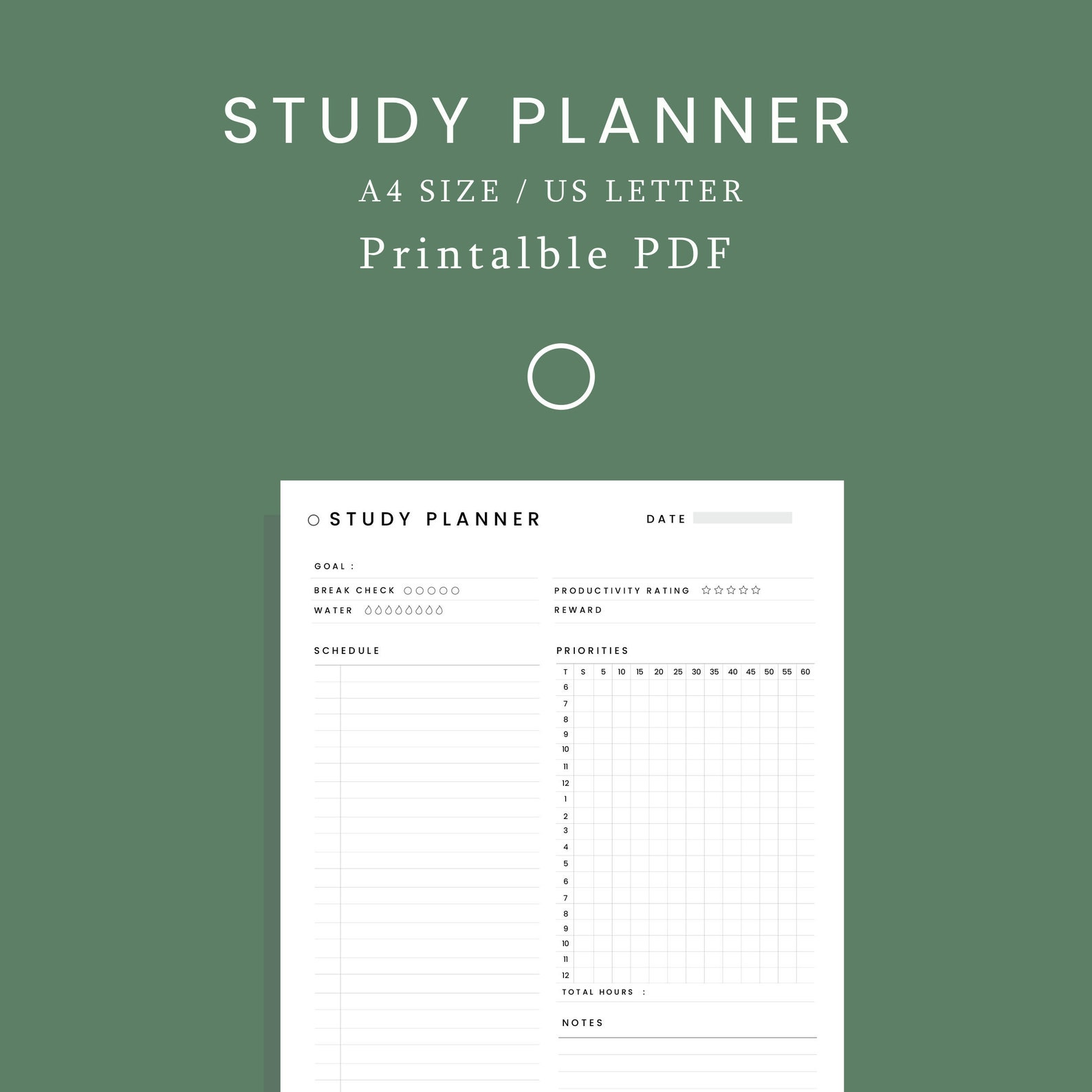Study Planner, Daily Study Planner Printable, Goodnotes Planner ...