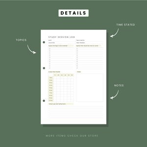 Pomodoro Study Planner Printable | A4 Size | Study Session Tracker ...