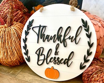 Thankful Door Hanger | Etsy