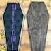 Haunted Mansion Coffin Welcome Sign Foolish Mortals Halloween Decor ...