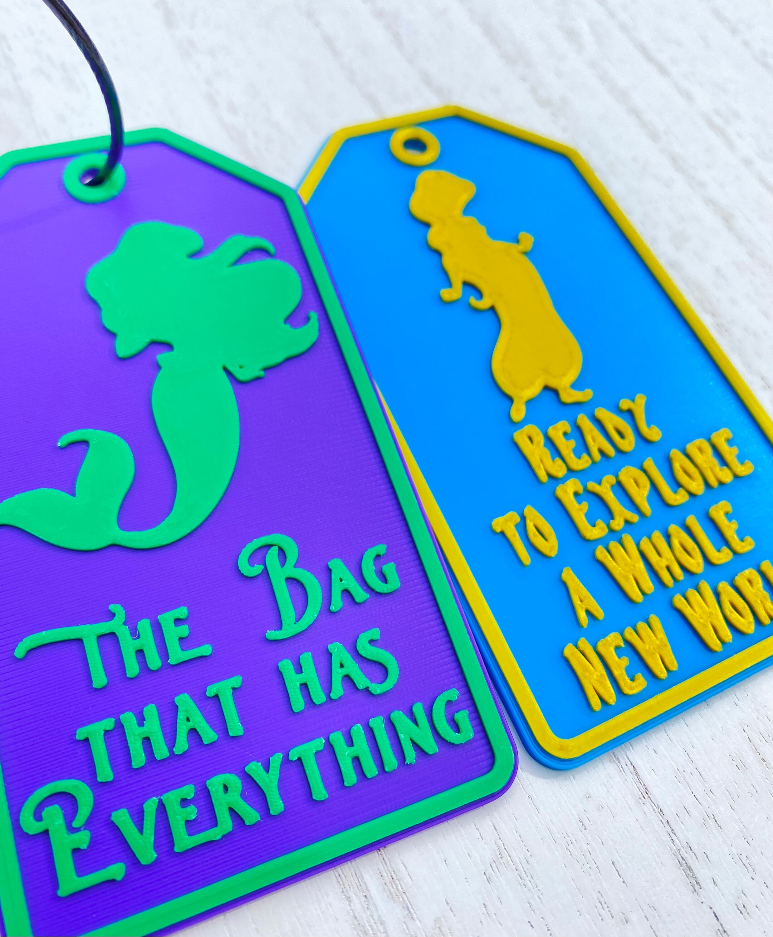 Personalized Princess Luggage Tags Anna Ariel Aurora - Etsy