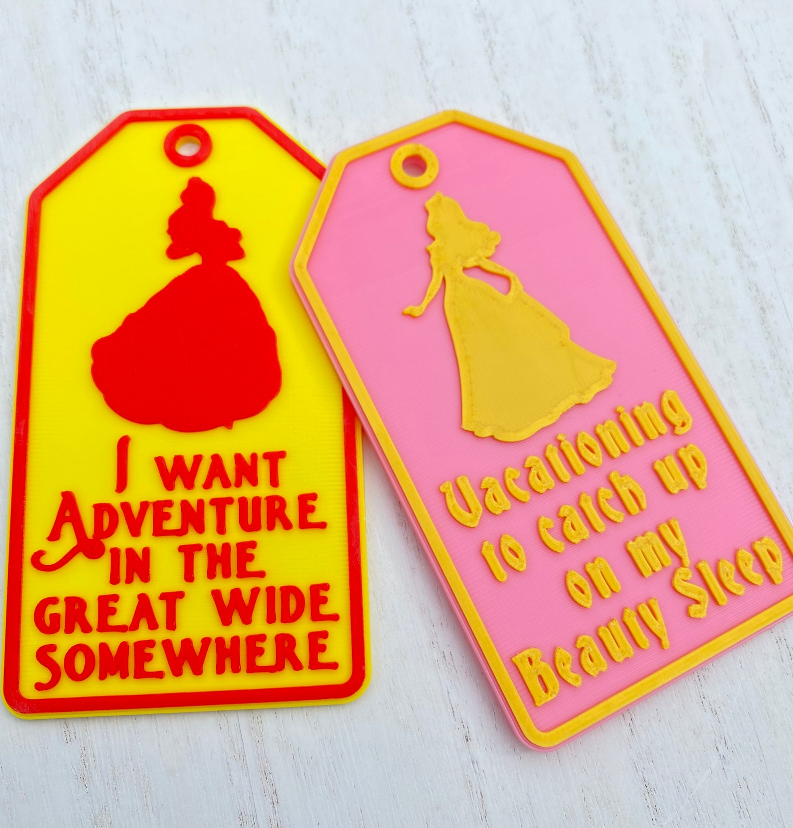 Personalized Princess Luggage Tags Anna Ariel Aurora - Etsy