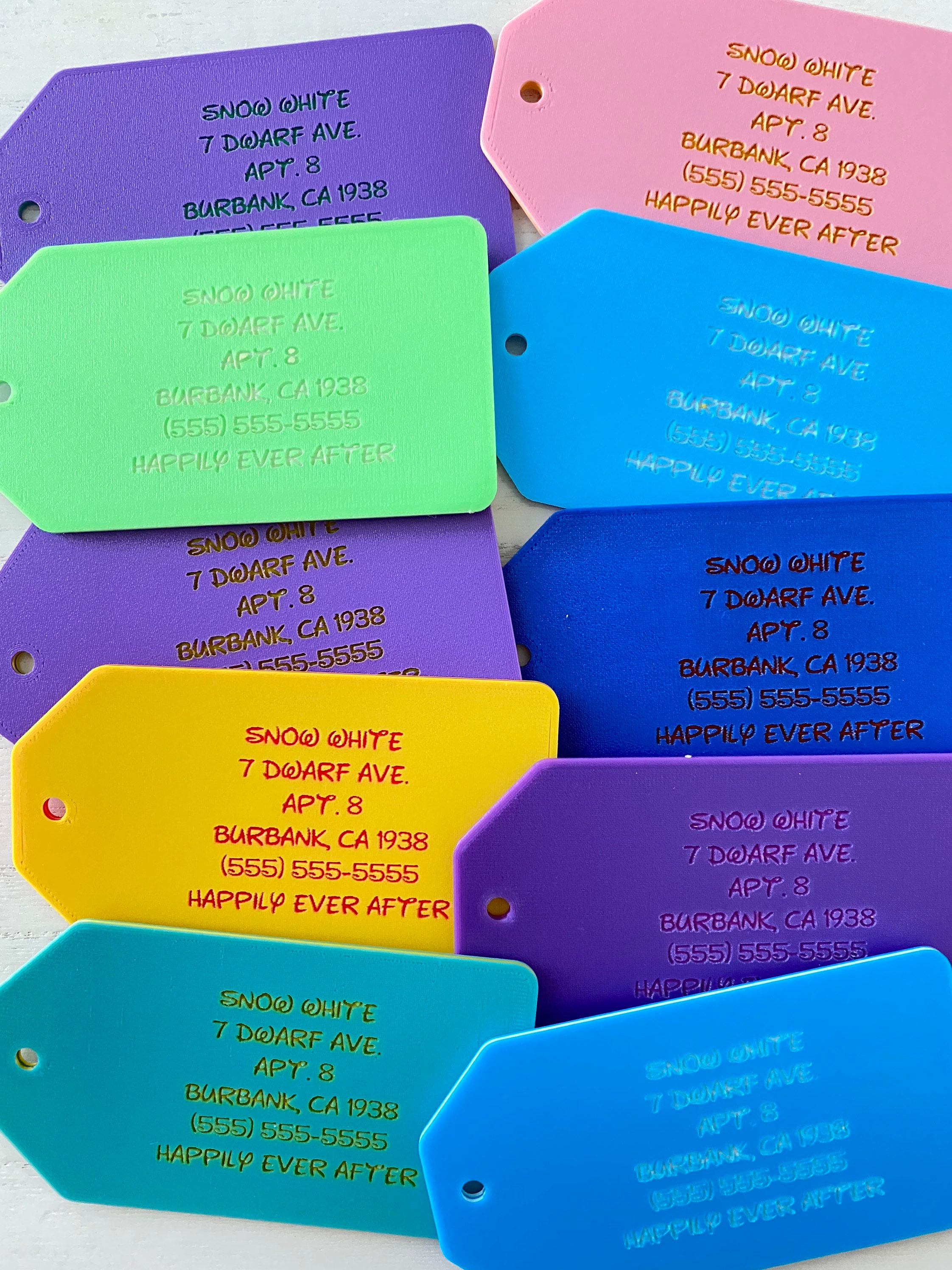 Personalized Princess Luggage Tags Anna Ariel Aurora - Etsy