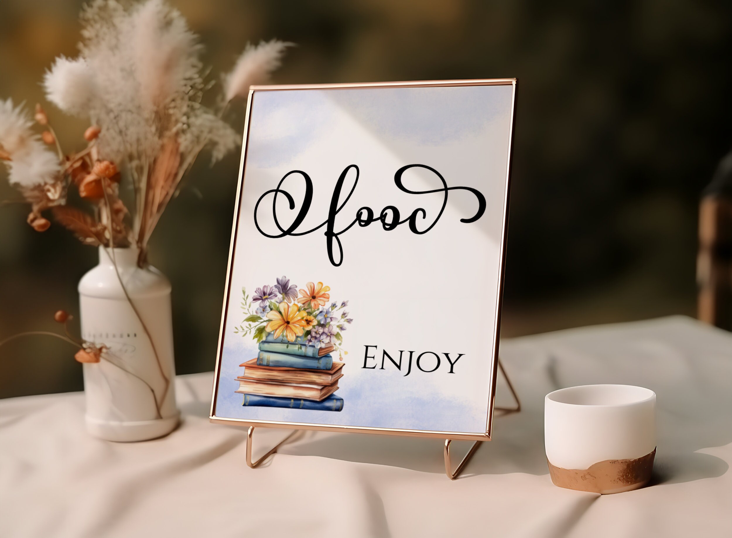 Food Table Sign Template, Storybook Decor, Editable Signs, Wildflowers ...