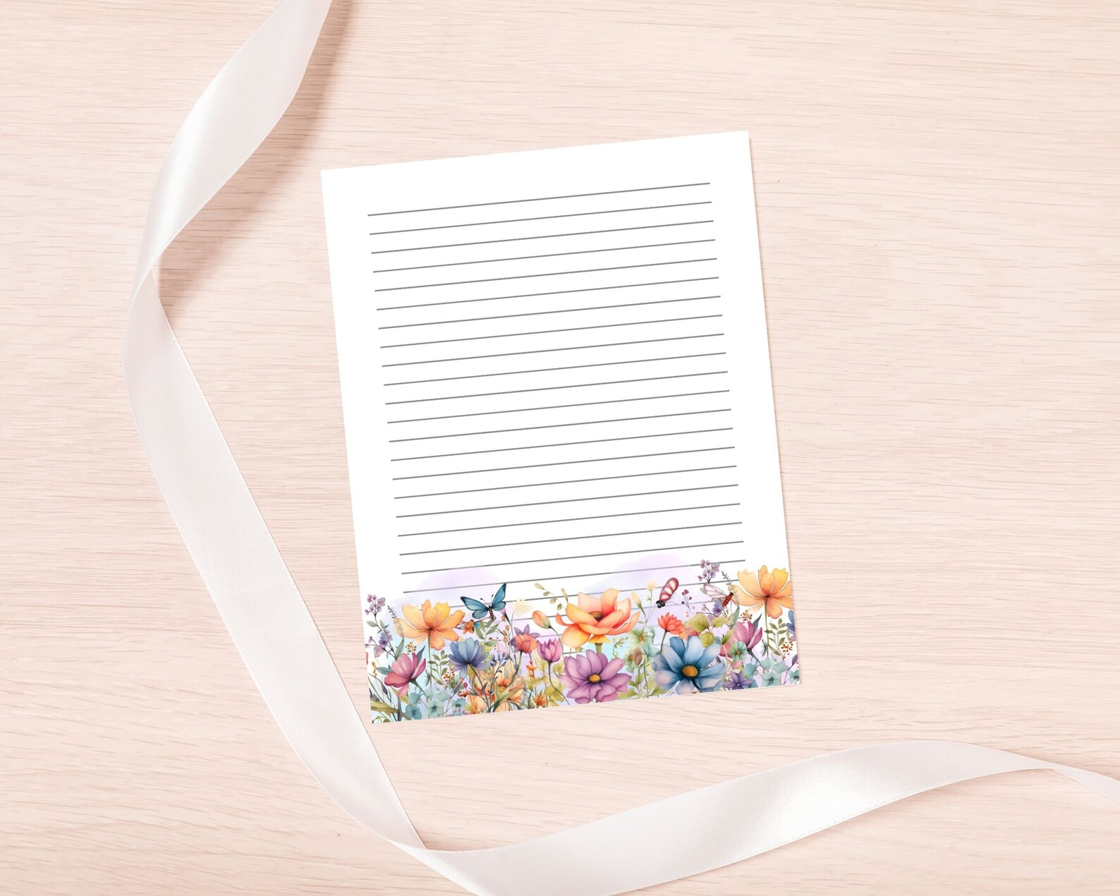 Floral Printable Paper, Jw Letter Writing Stationery, Digital Download ...