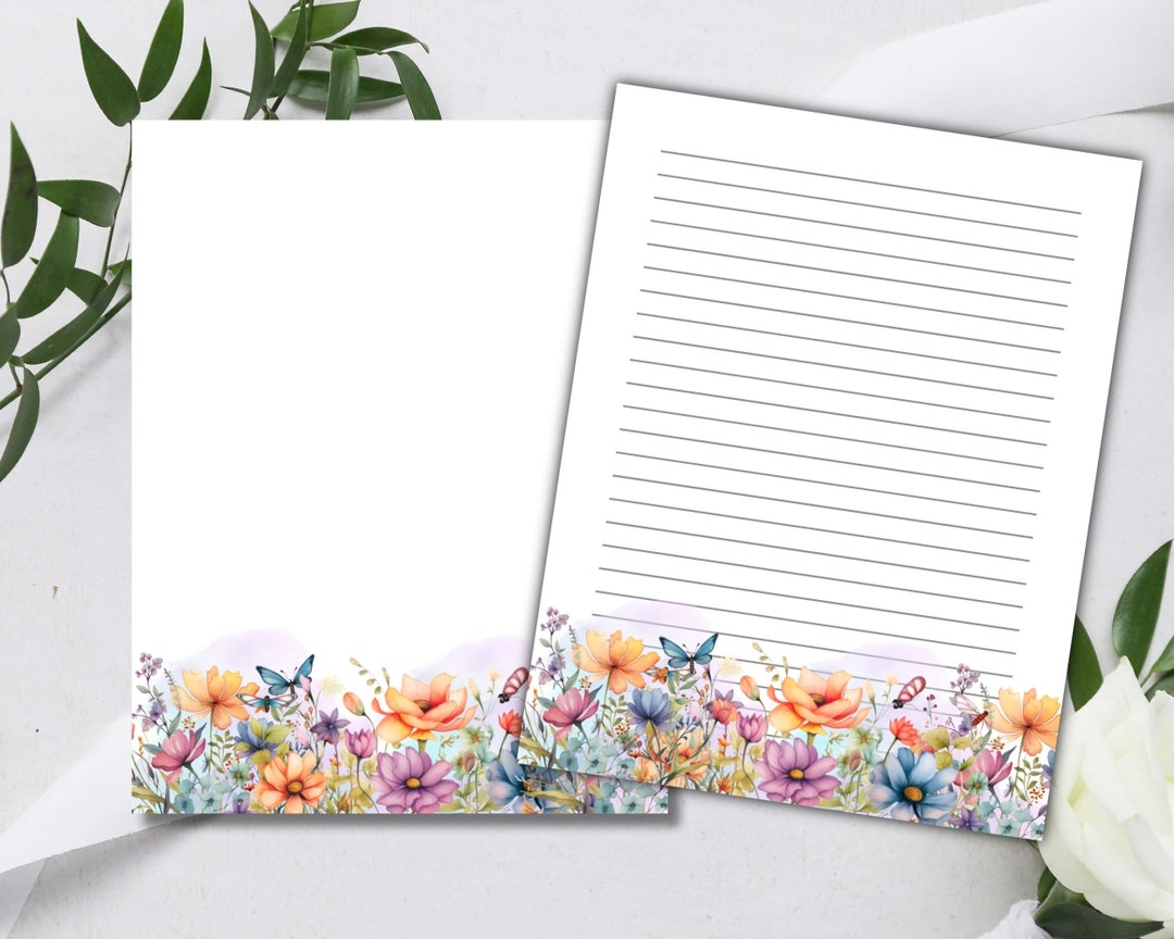Floral Printable Paper, Jw Letter Writing Stationery, Digital Download ...