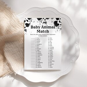 Baby Animals Match Game, Baby Animal Name Game, Instant Download With ...