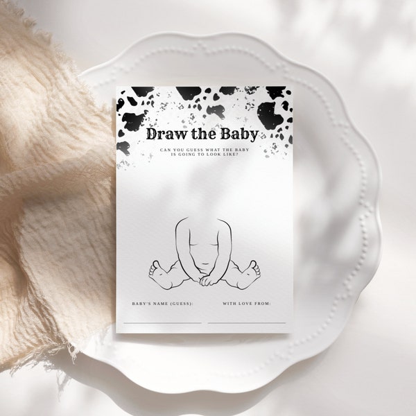 Draw the Baby Game, Baby Name Guessing Game, Instant Download, Templett ...