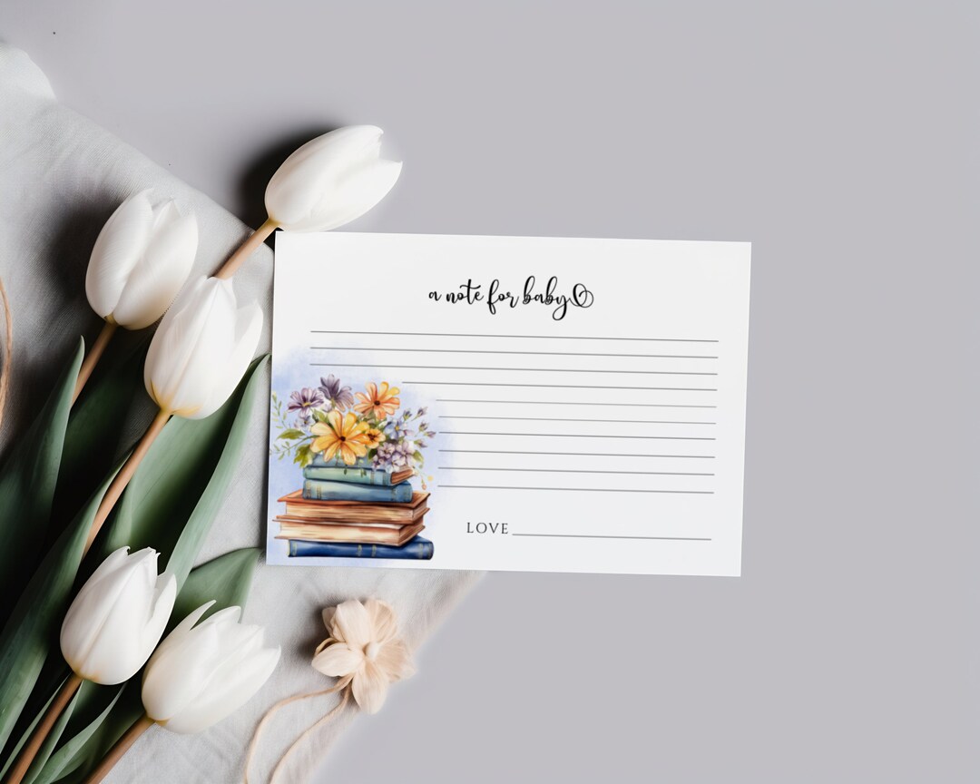 Wishes for Baby Card - Book Theme, Storybook Note, New Chapter, Prayers ...