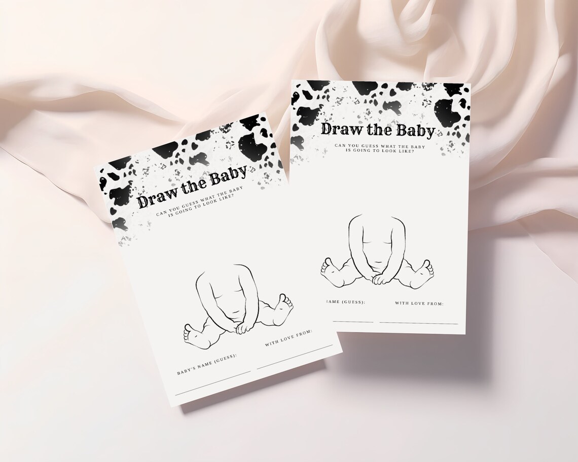 Draw the Baby Game, Baby Name Guessing Game, Instant Download, Templett ...