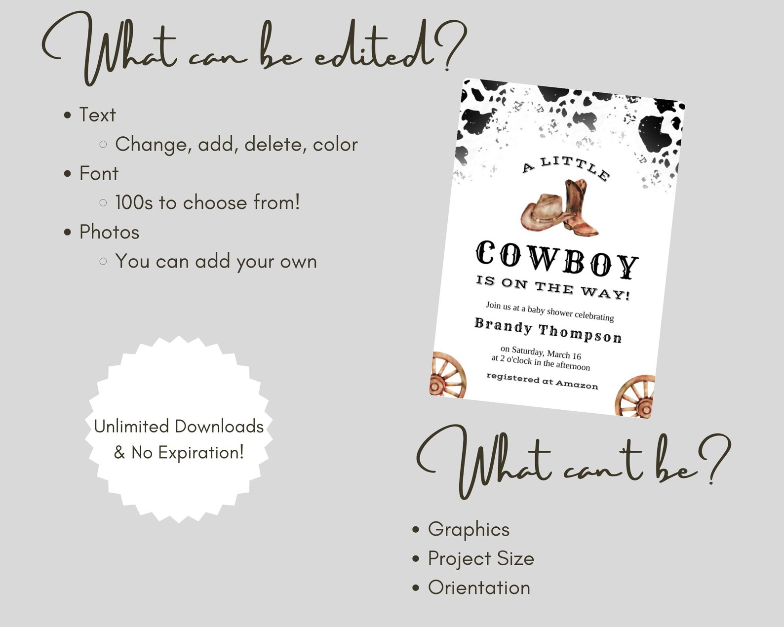 A Little Cowboy is on the Way Baby Shower Welcome Sign, Western, Cowboy ...